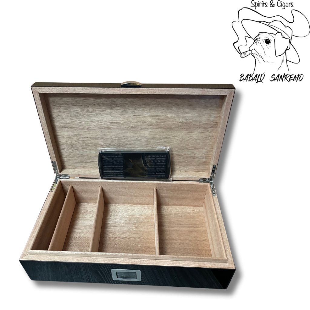 Humidor in legno laccato con bandiera cubana - Tabaccheria Babalu